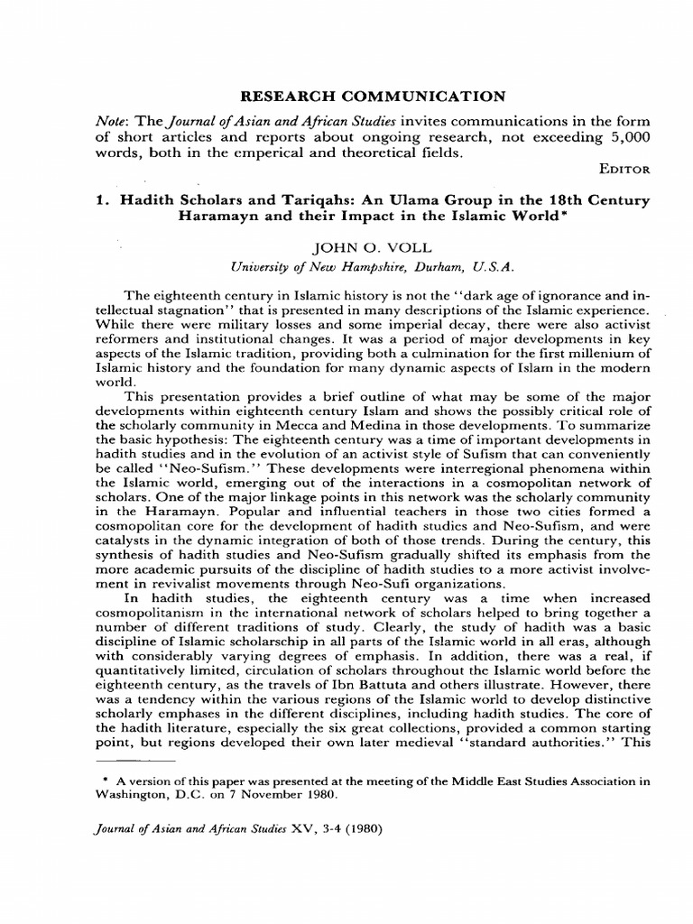 Hadith Scholars and Tariqahs | PDF | Sufism | Hadith