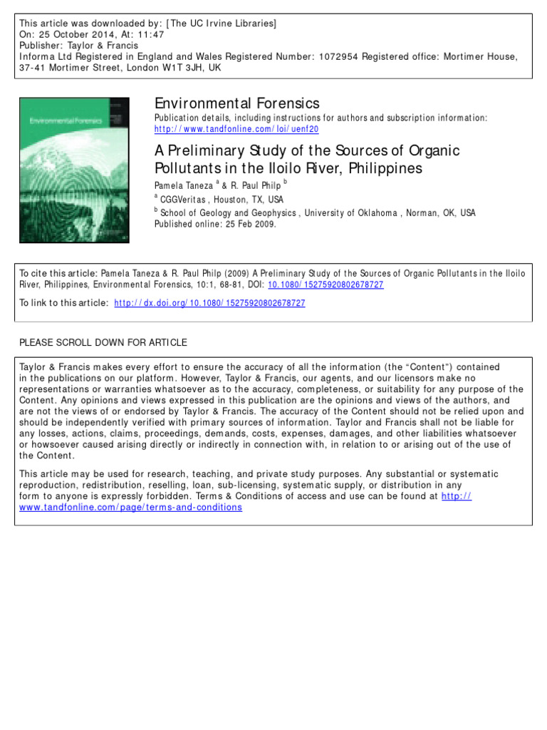 Environmental Forensics | PDF