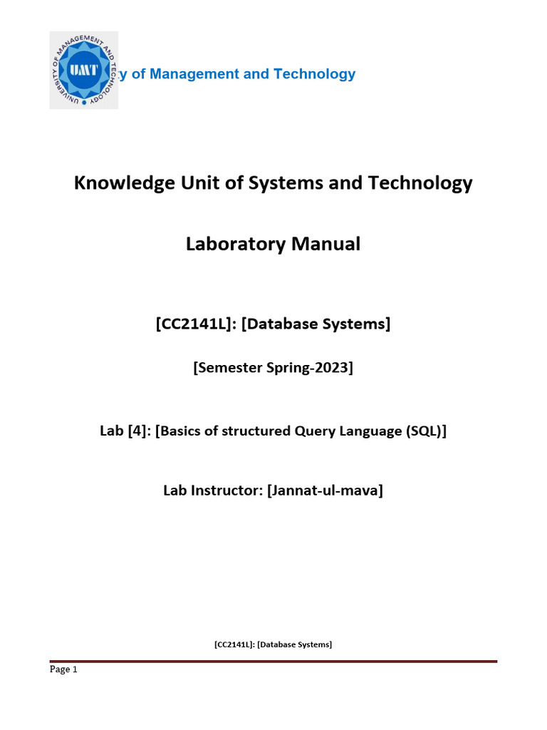 DB Lab4 | PDF