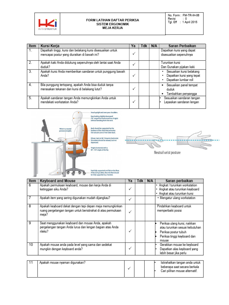 06 - Inspeksi Ergonomis | PDF