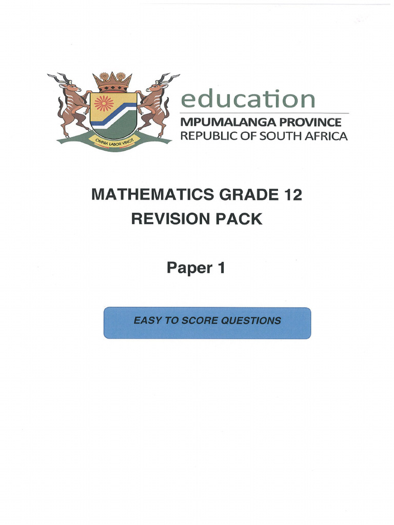 Revision Pack P1 Questions | PDF