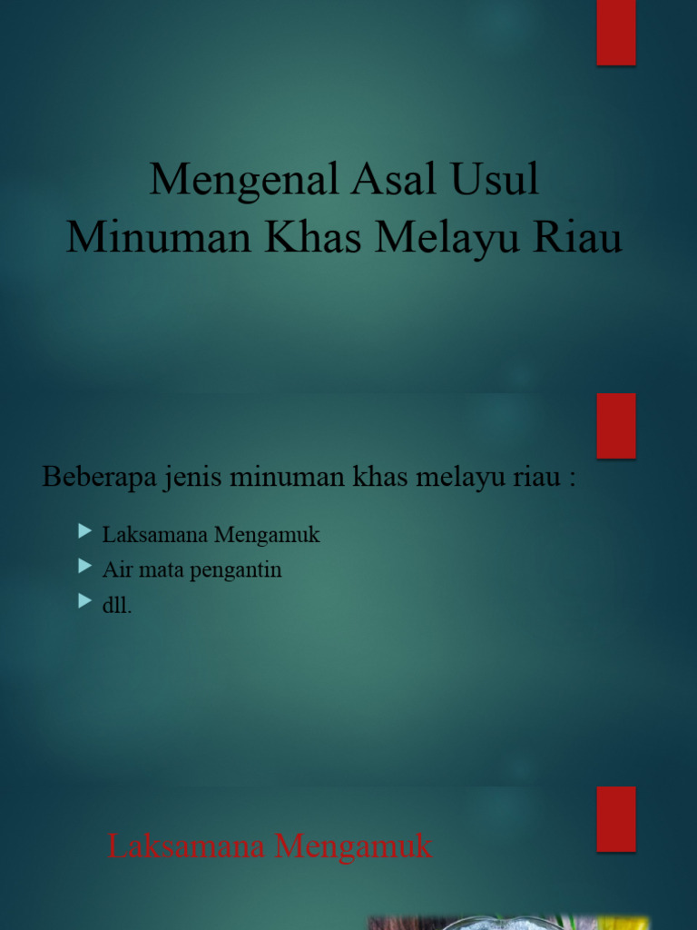 Mengenal Asal Muasal Minuman Khas Melayu Riau | PDF Mengenal Asal Muasal Minuman Khas Melayu Riau | PDF