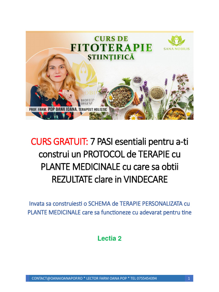 LECTIA-2 Fitoterapie | PDF