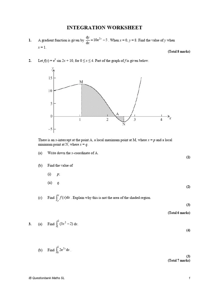 Area Integration IB | PDF