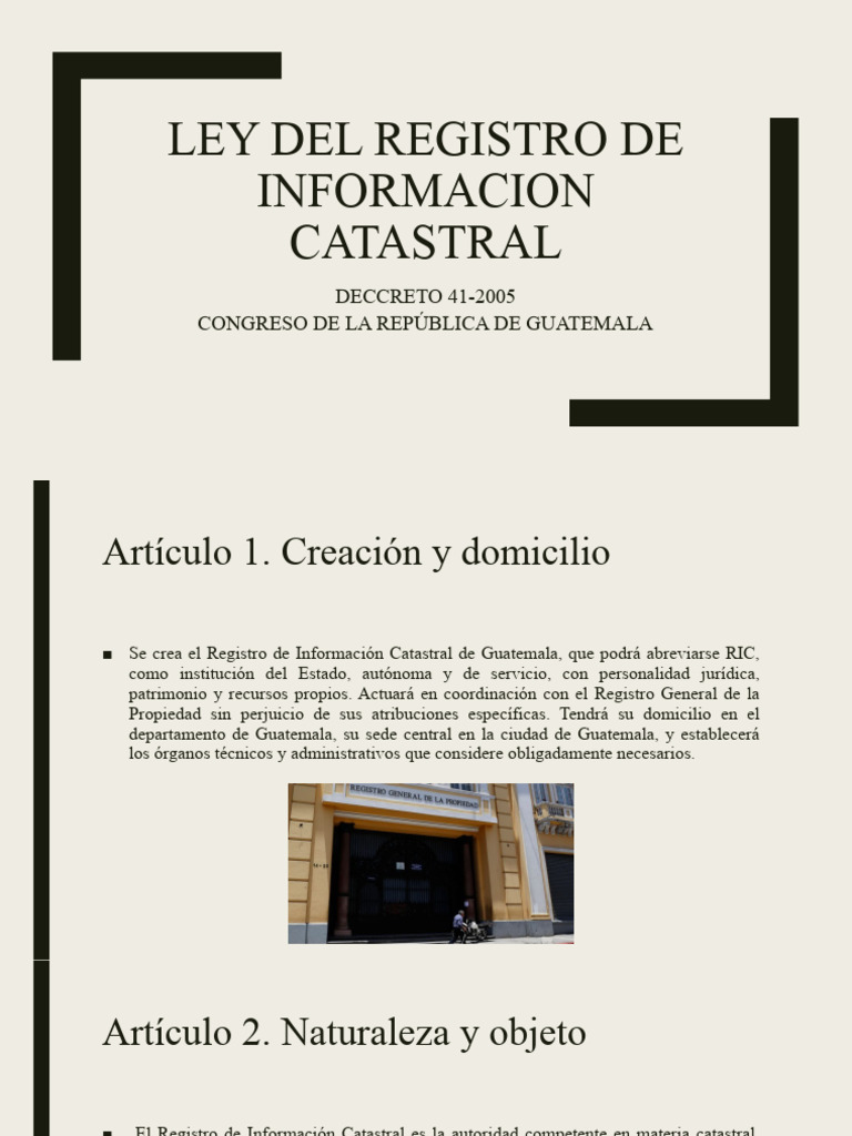 Ley Del Registro de Informacion Catastral-1 | PDF