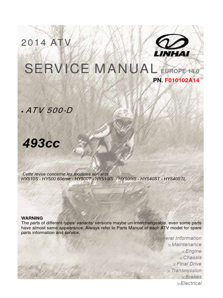 Service Manual: ATV 500-D | PDF
