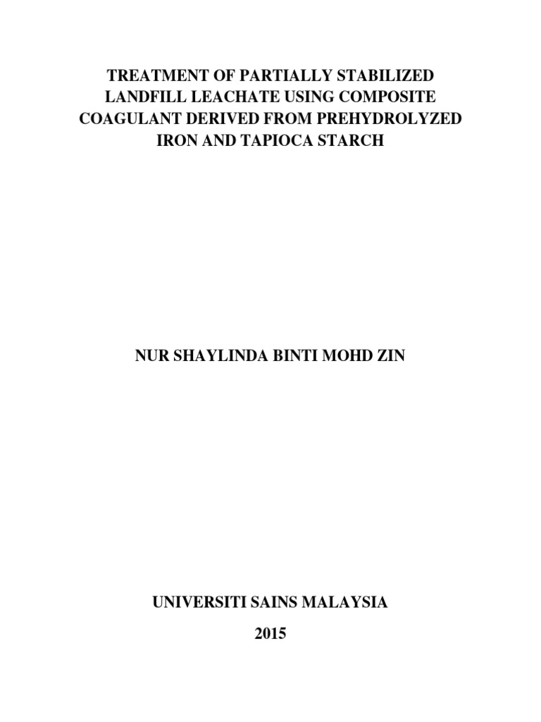 Treatment of Partially Stabilized Andfill Leachate Using Composite Coagulant Derived From ...