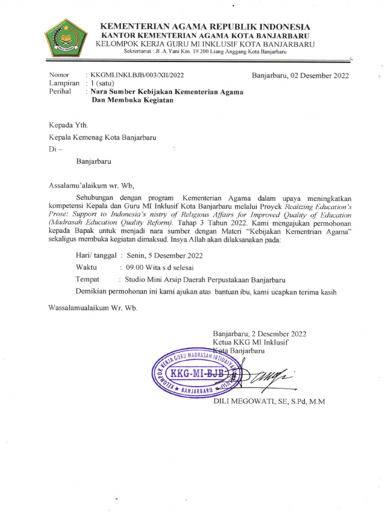 Narsum Kepala Kemenag | PDF