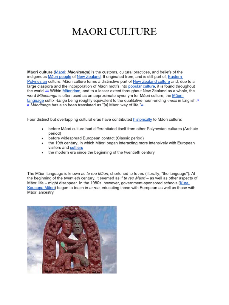Maori Culture | PDF