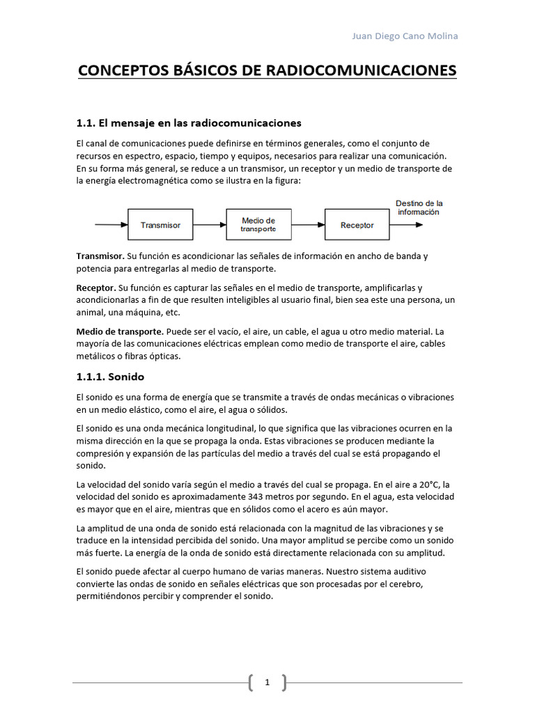 Conceptos Básicos de Radiocomunicaciones | PDF | Radio | Transmisor