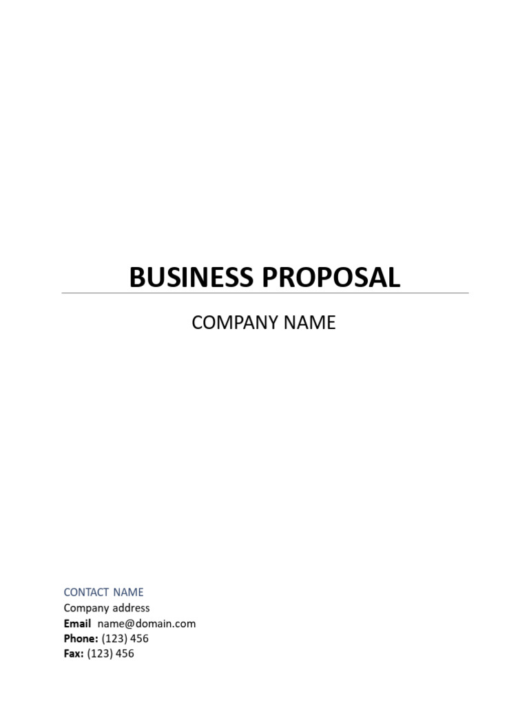 Business Proposal Template PDF | PDF