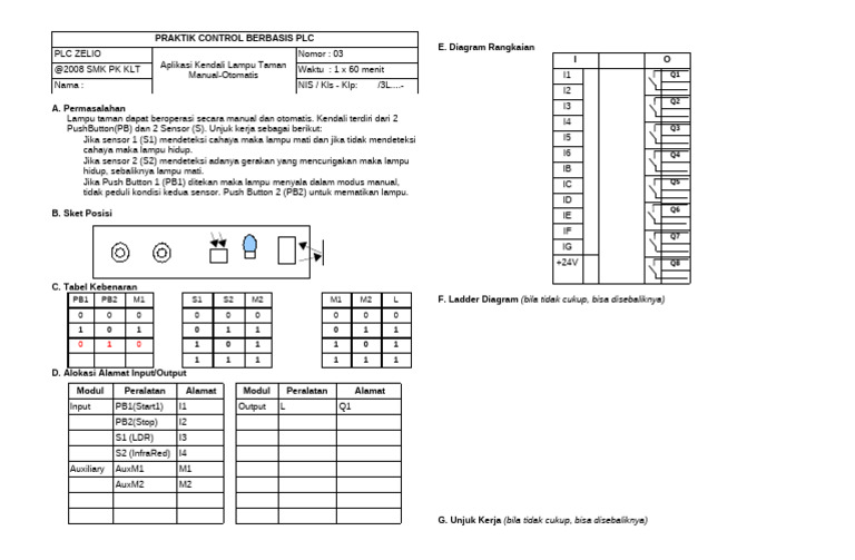 03 JobSheet Zelio Man Auto Nis | PDF