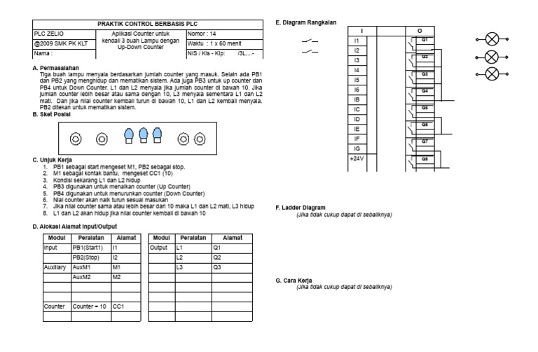 14 JobSheet Zelio UpDown Counter Nis | PDF