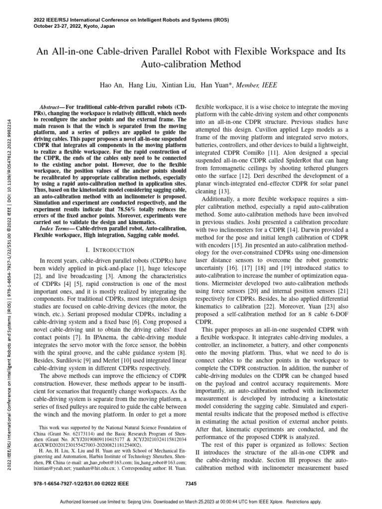 2022 An - All-In-One - Cable-Driven - Parallel - Robot - With ... 2022 An - All-In-One - Cable-Driven - Parallel - Robot - With ...
