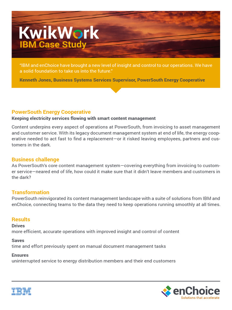IBM Case Study KwikWork | PDF | Computers