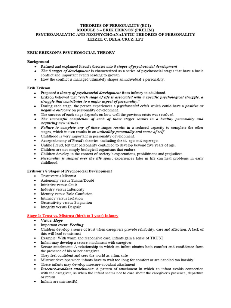 Module 3 Erikson Pdf