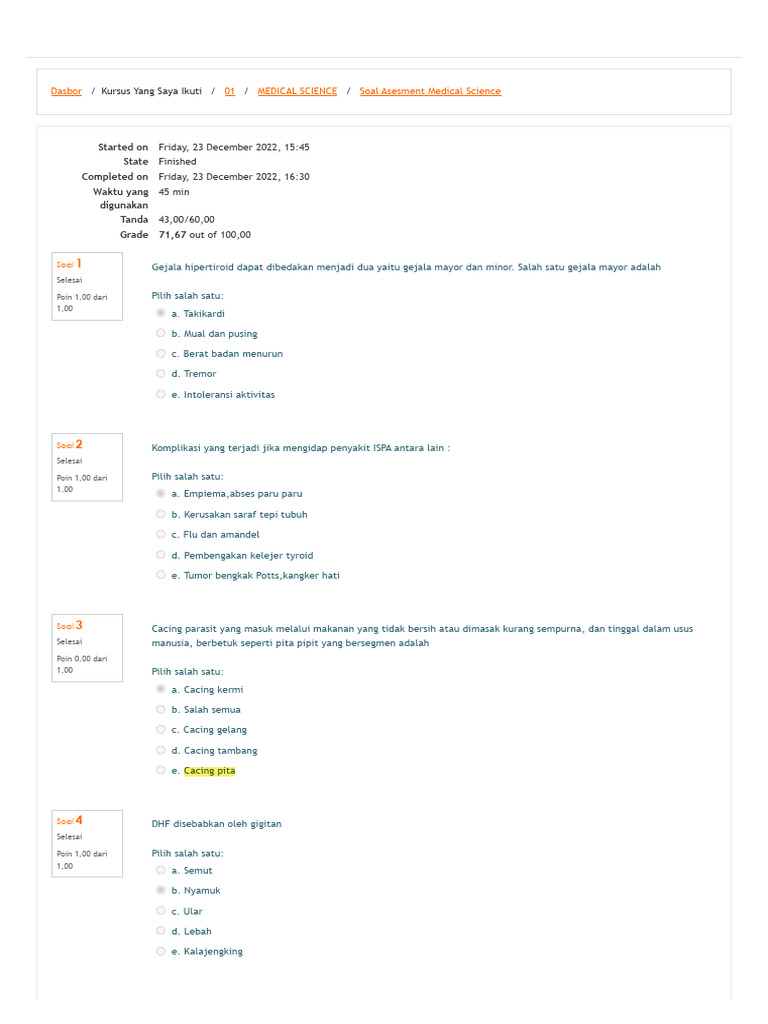 Medical Science 1 | PDF