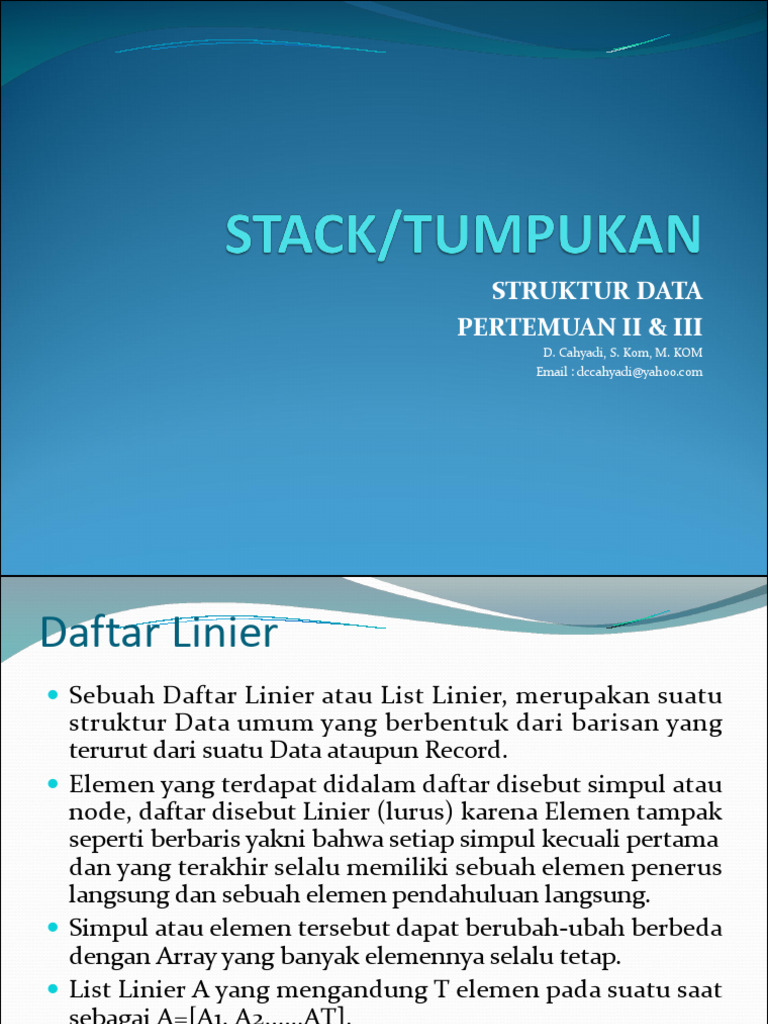 Struktur Data Pertemuan 2 3 | PDF