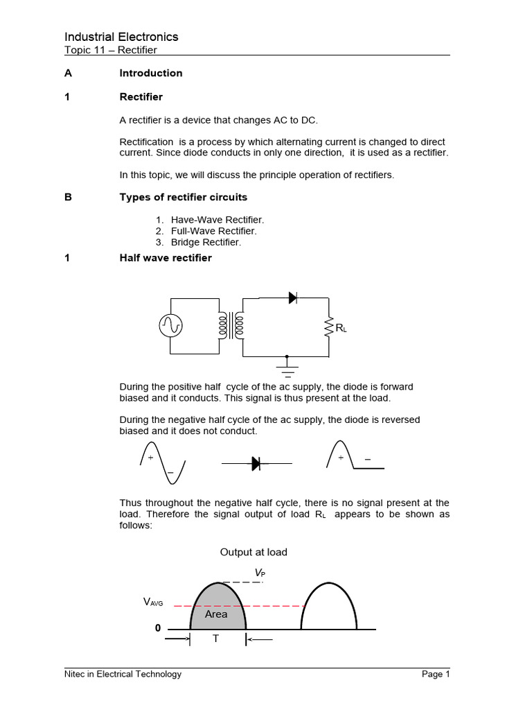 IE-Topic 11 - RECTIFIER | PDF | Rectifier | Diode