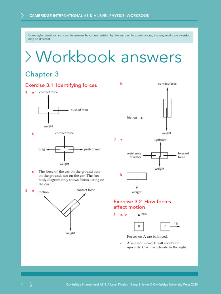 Workbook Answers Chapter 3 Asal Physics | PDF
