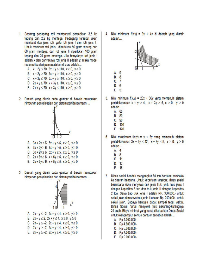 Intensif Kelas 11 (MTK Wajib Sem1) | PDF