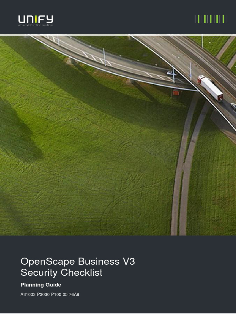 OpenScape Business V3 Security Checklist Issue 5 | PDF | Bios | Session Initiation Protocol