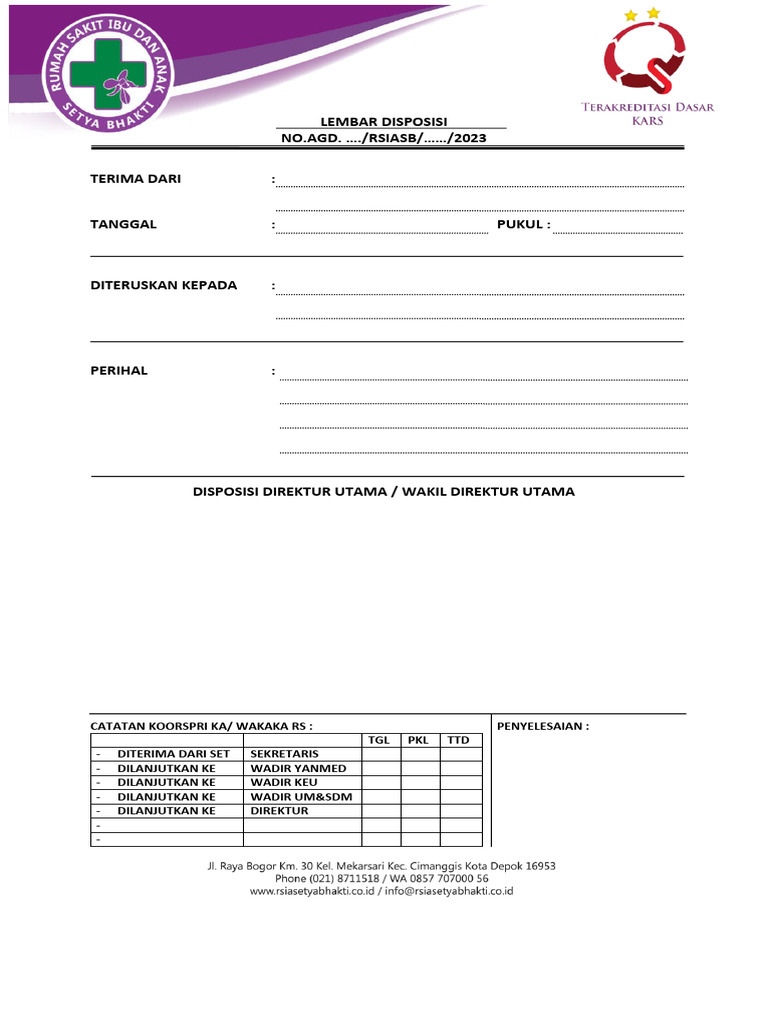 000 Format Disposisi | PDF
