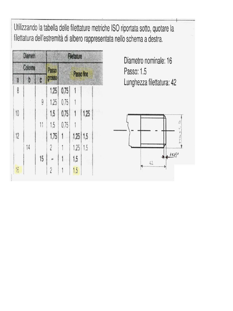 Esempio Quotatura Filettatura | PDF