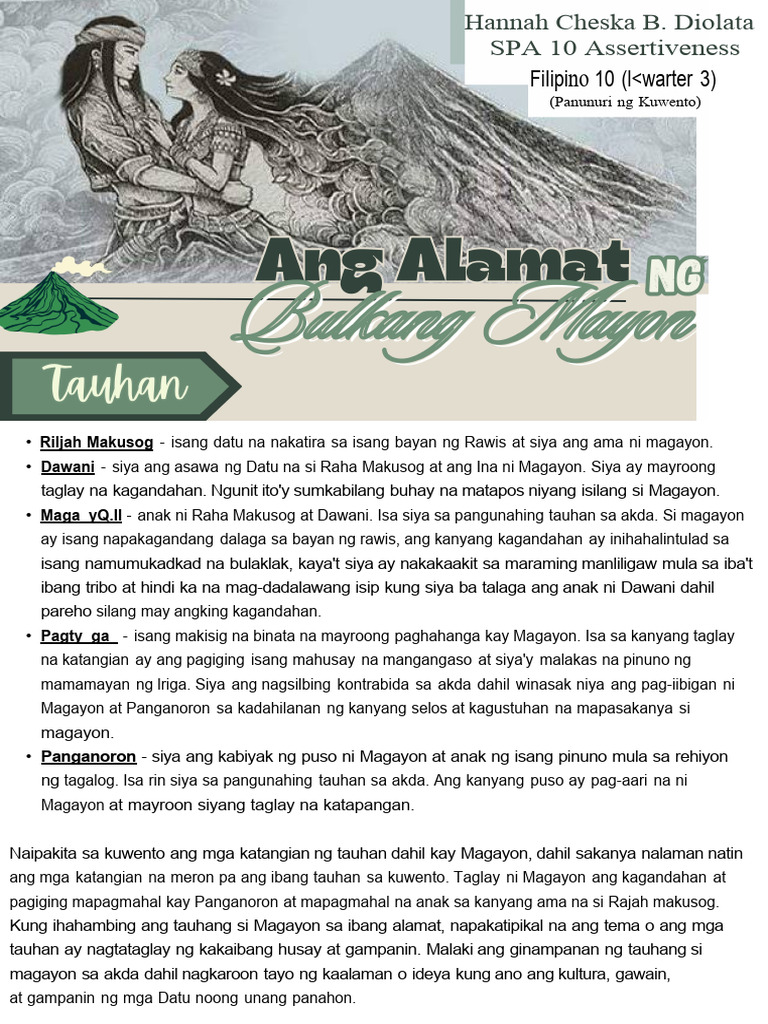 Alamat NG Bulkang Mayon | PDF