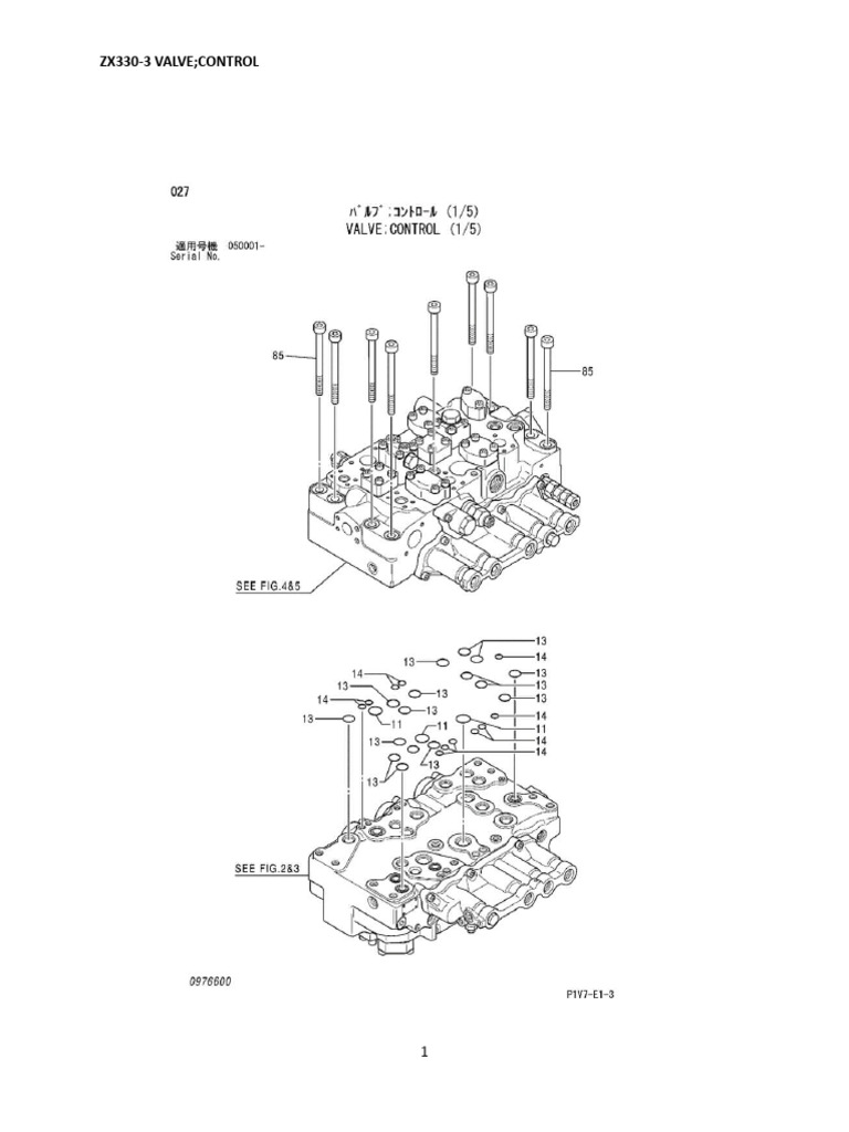 Hitachi ZX330-3 Contro Valve Components | PDF | Plumbing | Engines