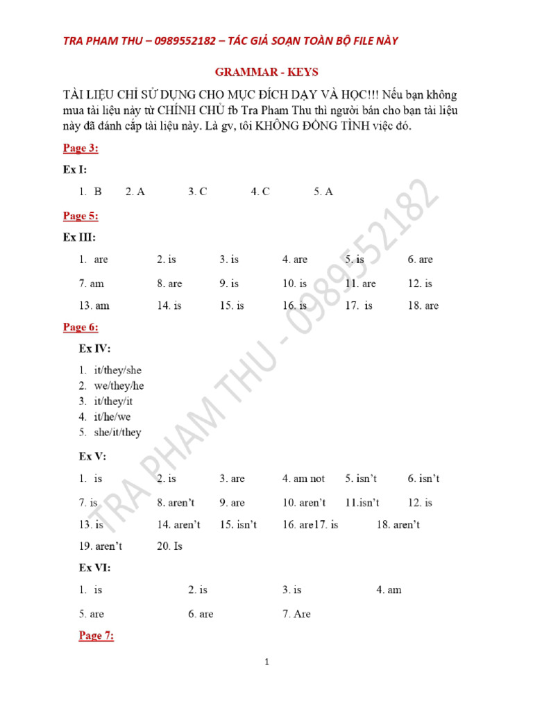 Grammar Keys Updated | PDF