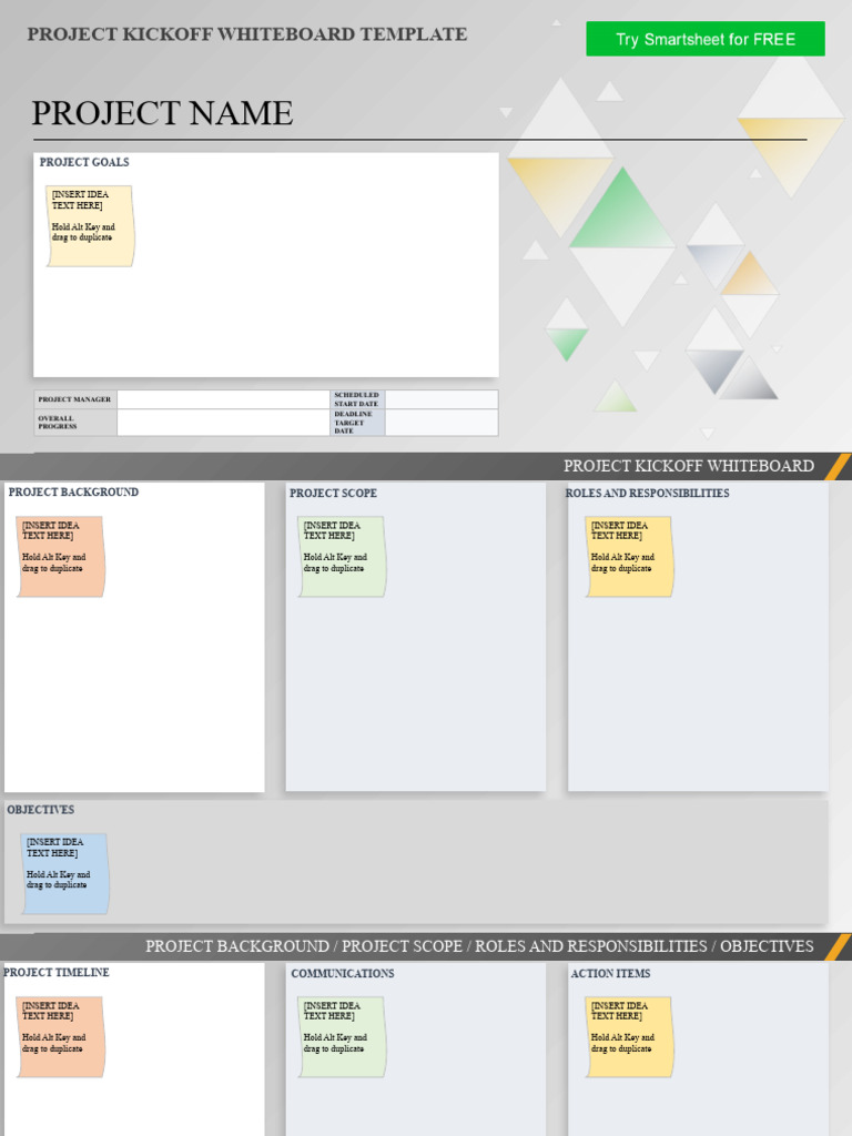 IC Project Kickoff Whiteboard 11159 PowerPoint | PDF