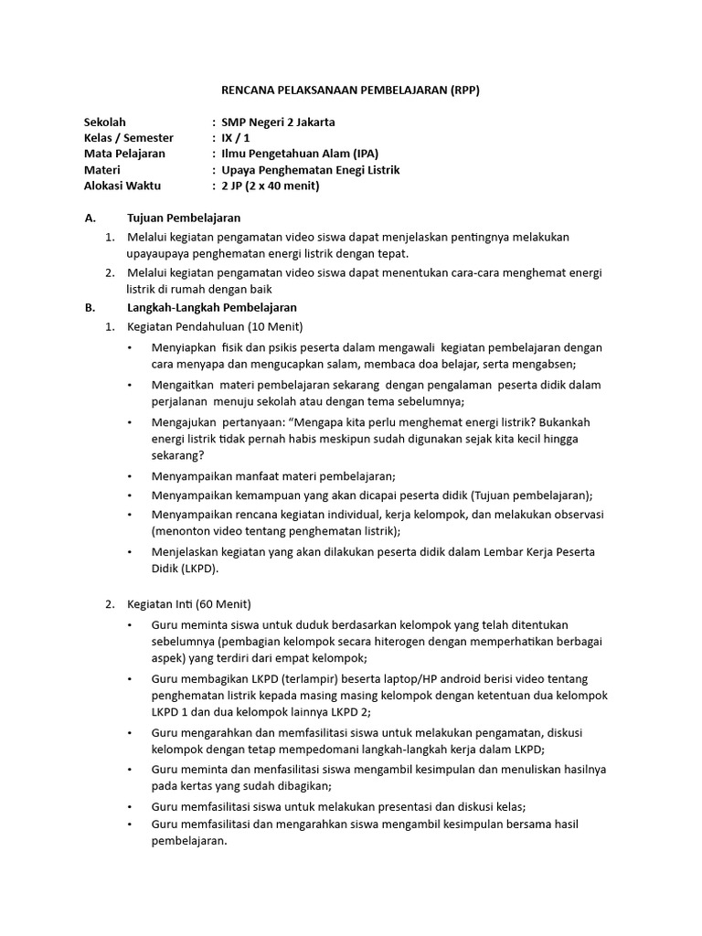 Rpp Konservasi Energi Pdf