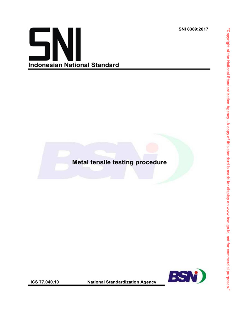 (Translated) SNI 8389-2017 | PDF
