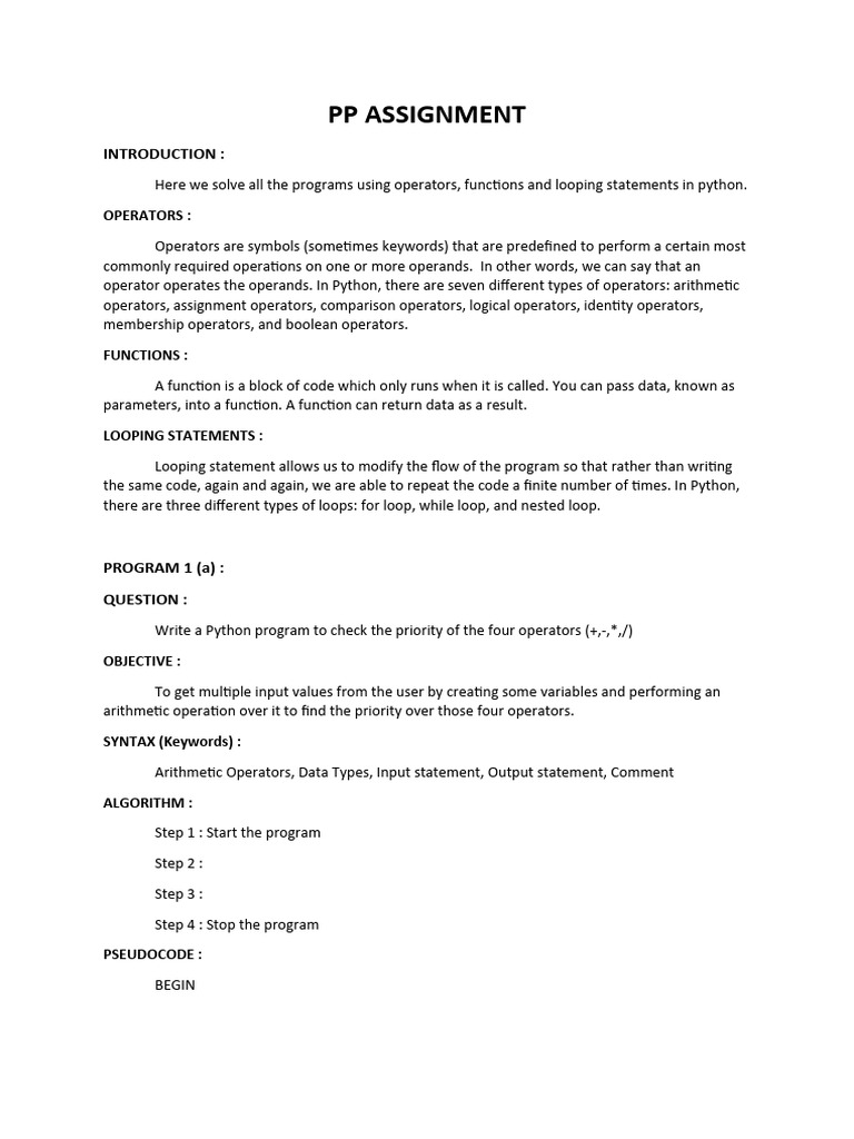 Python Assignment Pdf 