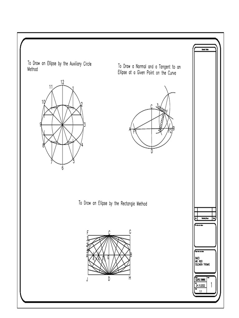 Ellispe Ellipse Drawing | PDF