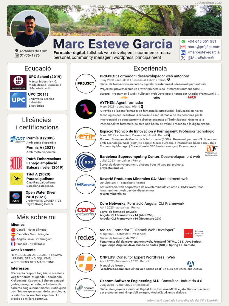 Marc Esteve Garcia CV 2023 | PDF