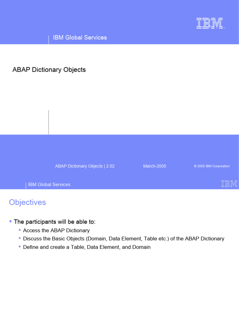 Chapter 02 Abap Dictionary Objects Pdf Object Computer Science Computer Data 9741
