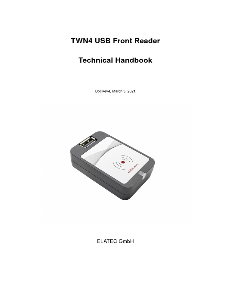 TWN4 USB Front Reader DocRev4 | Download Free PDF | Bluetooth | Usb TWN4 USB Front Reader DocRev4 | Download Free PDF | Bluetooth | Usb