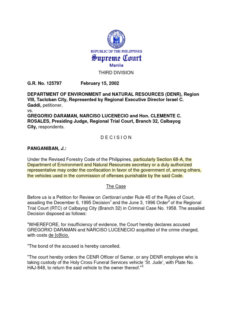 DENR V Daraman | PDF