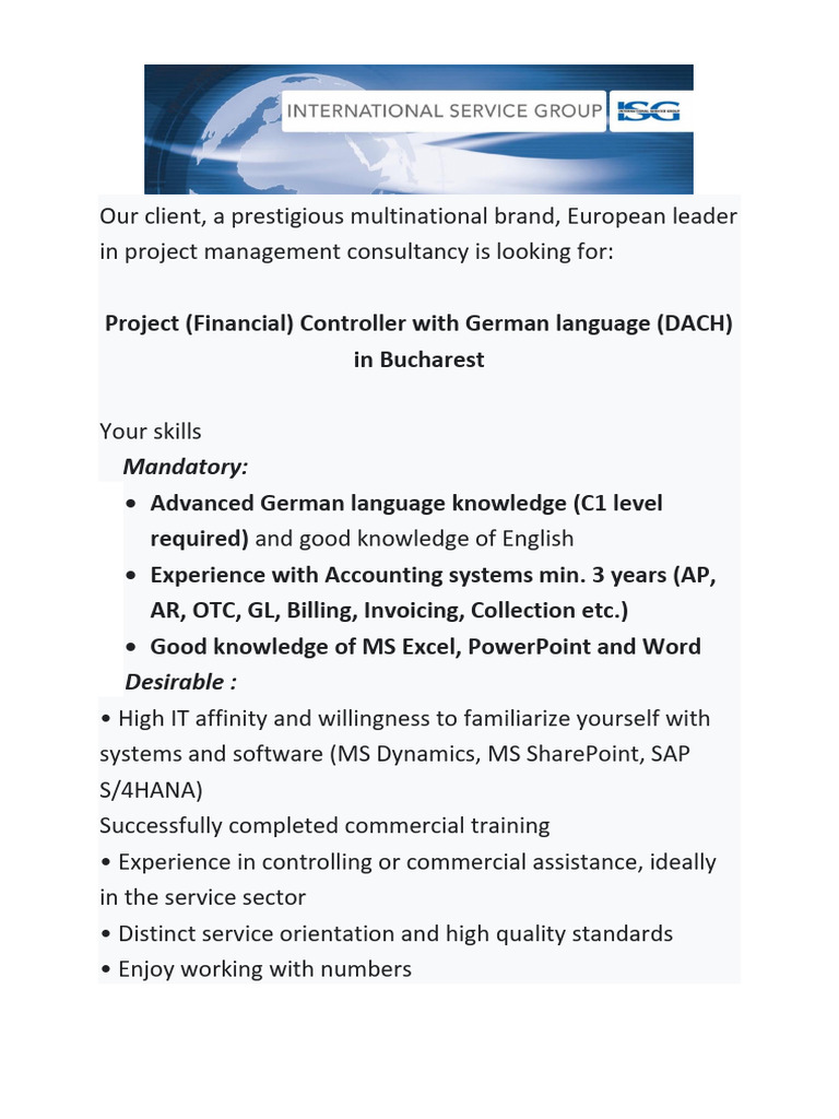 JD Project Controller | PDF