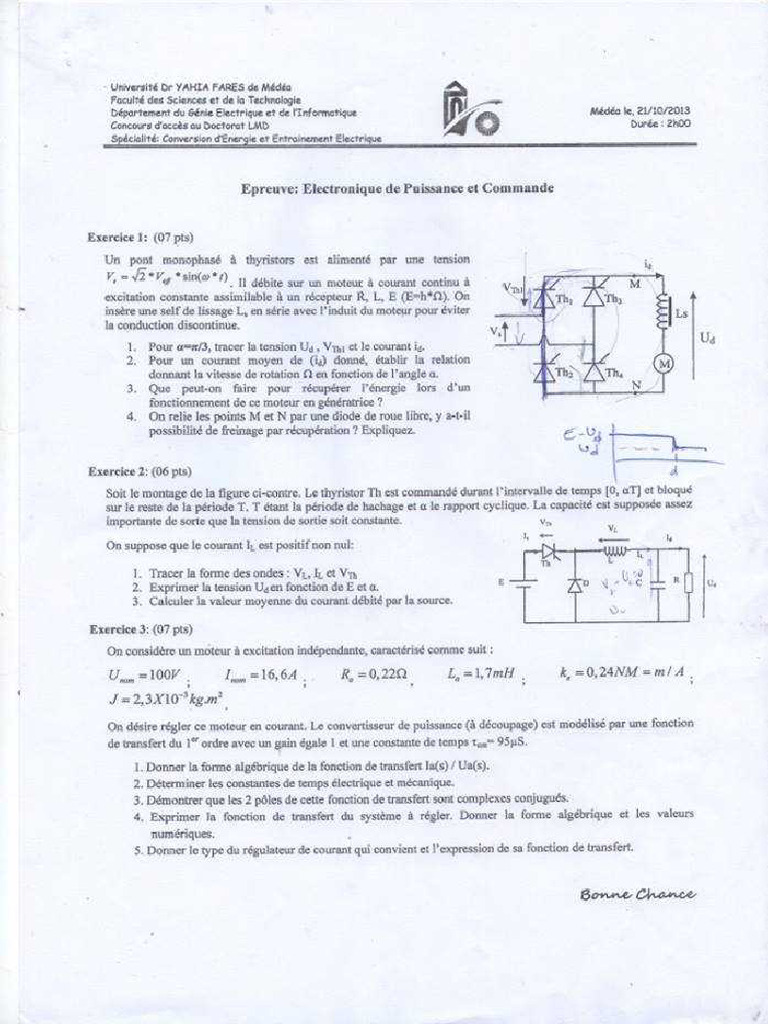EMD Et TD Électronique de Puissance | PDF