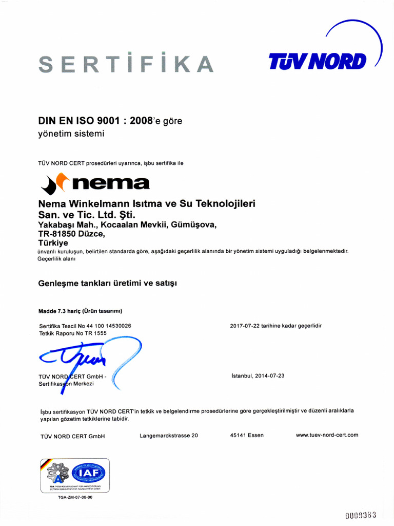 1 - ISO 9001-T Rkçe | PDF