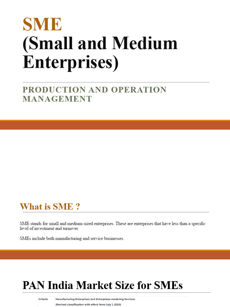SMEs | PDF