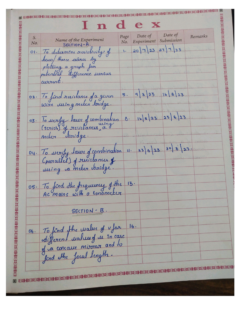 Physics Record Book | PDF