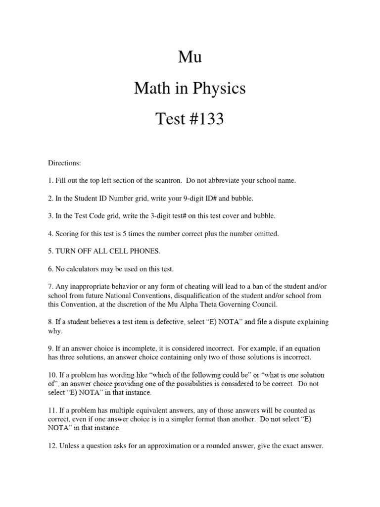 133 - Mu Math in Physics | PDF