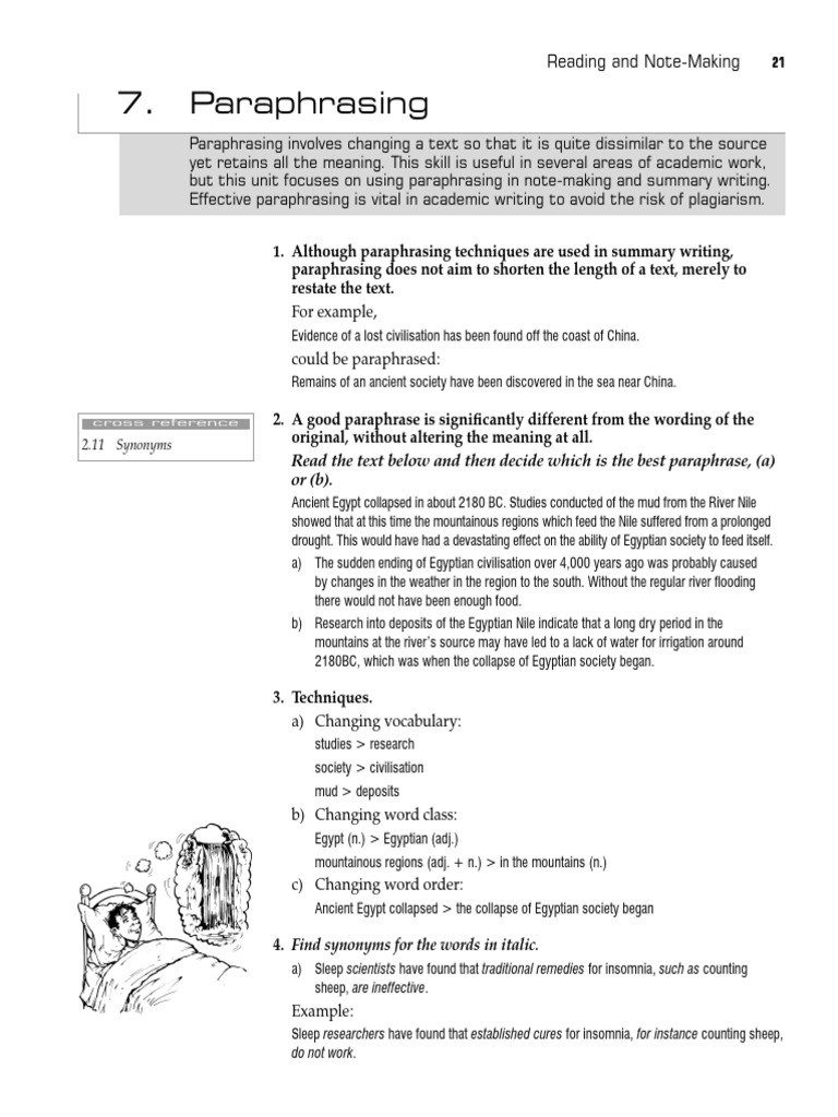Summarizing and Paraphrasing | PDF