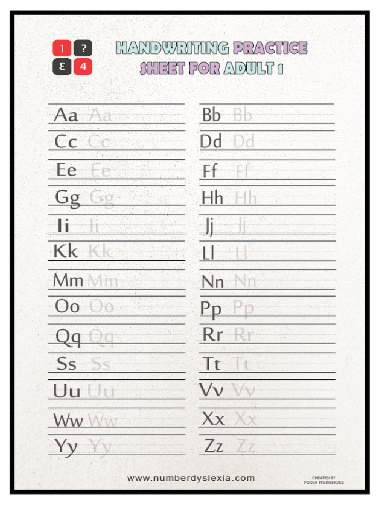Handwriting PRACTICE 1 | PDF