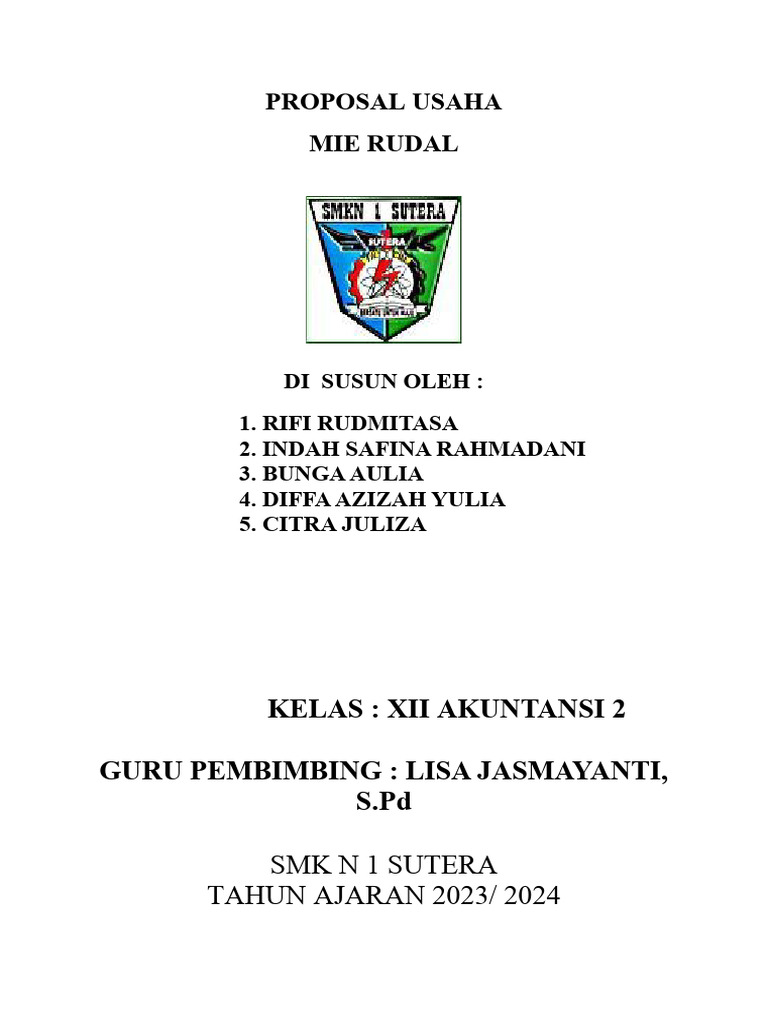 Proposal Usaha Mie Rudal | PDF