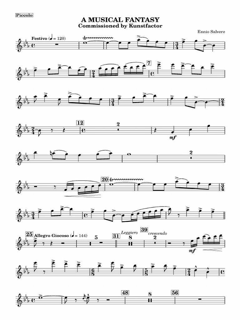 A MUSICAL FANTASY. Instrumentos | PDF